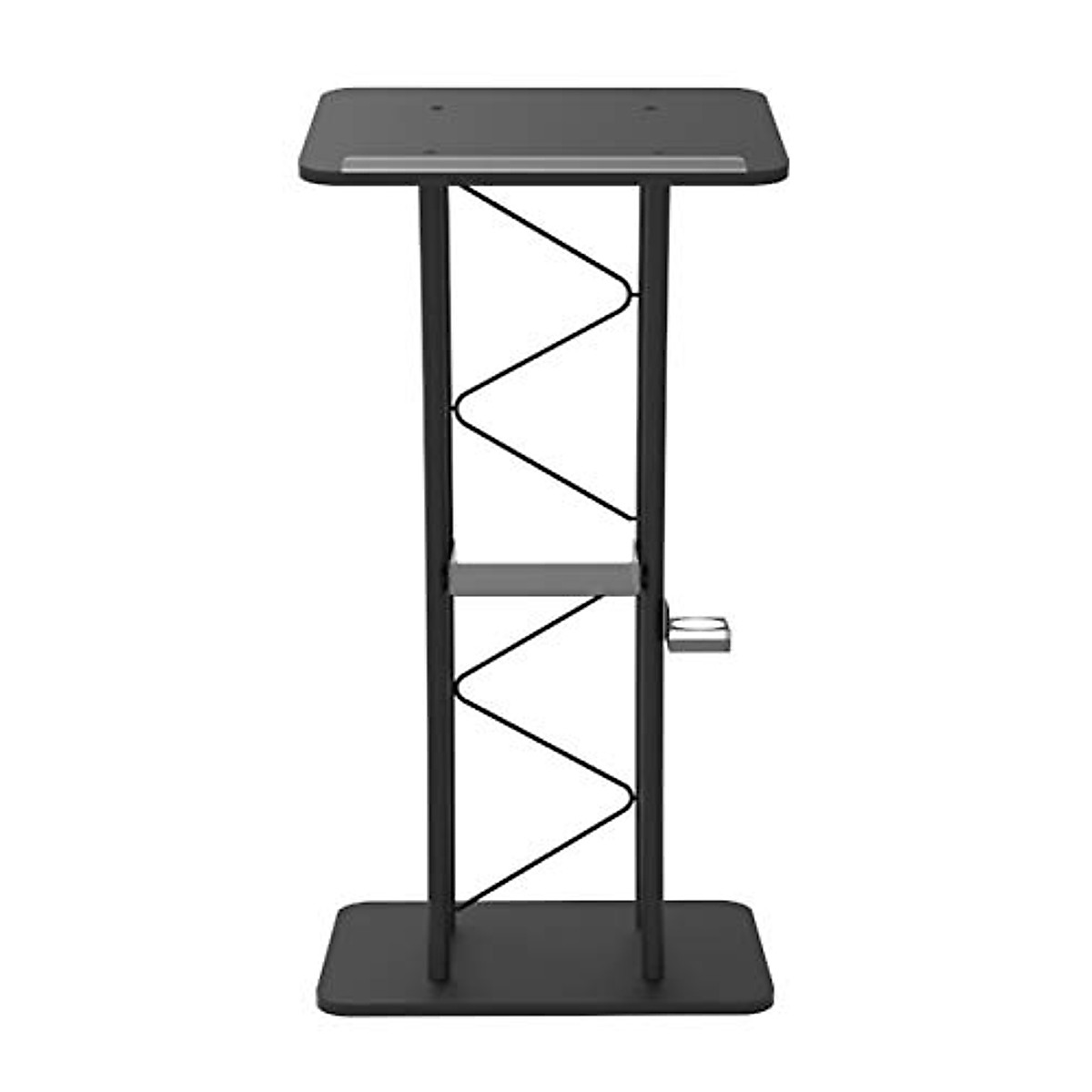 FixtureDisplays® Curved Podium, Truss Metal/Wood Pulpit Lectern with A Cup Holder 11568-H