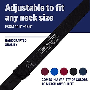 John William Clothing Bow Ties for Men - 100% Silk Self-Tie Bow Tie for Tuxedo & Wedding