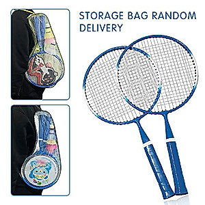 TINTON LIFE 1 Pair Badminton Racket for Children Indoor/Outdoor Sport Game(Blue)