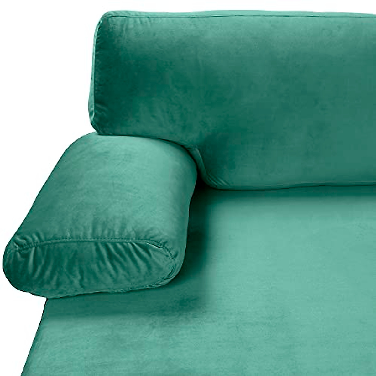 Modern Large Velvet Fabric U-Shape Sectional Sofa, Double Extra Wide Chaise Lounge Couch with Gold Legs