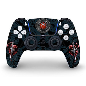 Head Case Designs Officially Licensed Anne Stokes Dragon Dagger Art Mix Matte Vinyl Faceplate Sticker Gaming Skin Case Cover Compatible with Sony Playstation 5 PS5 Disc Console & DualSense Controller