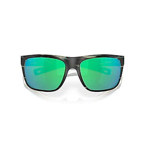 Costa Man Sunglasses Matte Reef Frame, Green Mirror Lenses, 60MM