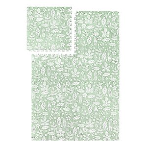 Popsykosy Premium Exercise & Baby Foam Play Mats - Stylish & Large Non-Toxic Puzzle Floor Mat - 6 Tiles - Spacious 6ft x 4ft - Peel-Resistant Reinforced - Soft, Thick, Waterproof - Olive Green
