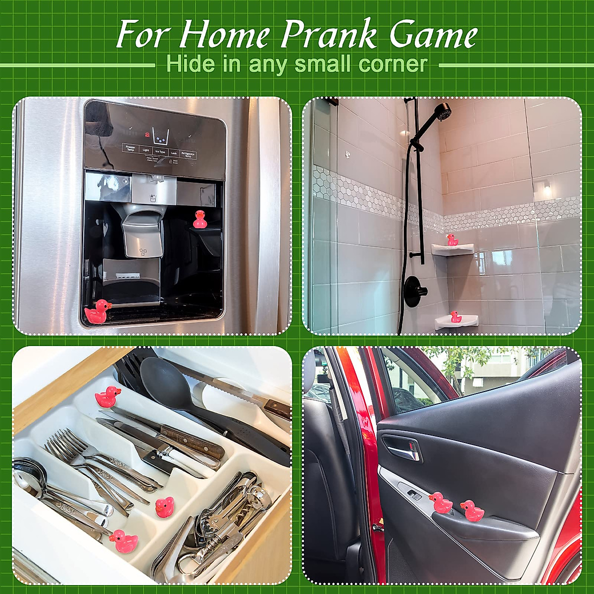 150 Pcs Mini Resin Ducks Pink Tiny Ducks Miniature Ducks Bulk Small Plastic Duckies Figures for Valentine's Day Office Home Hide and Seek Prank Game Craft Dollhouse Party Favors Gift