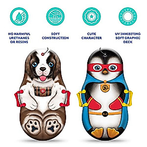 Sno-Storm 36in Foam Winter Kiddy Snow Sled 2-Pack, Multi Character, (AZ21-SBSL360-2PK)