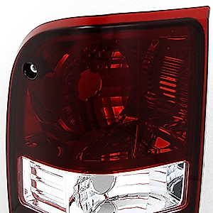 AKKON - For Ford Ranger Pickup Truck Dark Red Rear Tail Lights Brake Lamps Turn Signal Replacement Left+Right