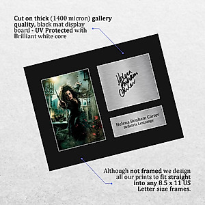 HWC Trading Helena Bonham Carter Harry Potter Bellatrix Lestrange Gifts Printed Signed Autograph Picture for Movie Memorabilia Fans - US Letter Size