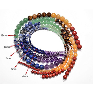 AD Beads Healing Reiki 7 Chakras Yoga Natural Gemstone Round Loose Beads 6mm 16''