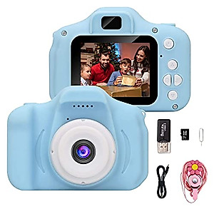 Kids Digital Camera, Toddler Camera, Kid Camera with 2 Inch Screen and 32Gb SD Card, Camera for Kids, Toys for 5 Year Old Girls, Birthday Gifts Christmas Toy for 3 4 5 6 7 8 Childs Boys(Blue)