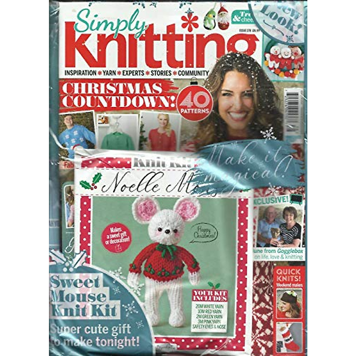 SIMPLY KNITTING MAGAZINE, ISSUE, 2018 ISSUE # 178 FREE GIFTS ARE INCLUDED.