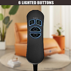 Kroshine Lift Chair Power Recliner Replacement 4 Button 5 Pin Prong MLSK110-A1 Remote Handset Controller Hand Control with USB and Backlight
