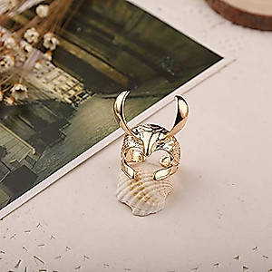 Yissw 2 Pcs Loki Film Helmet Ring Gold Silver Animal Horn Jewelry for Women Men