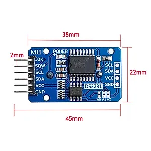 Geekstory 2PCS DS3231 AT24C32 IIC RTC Clock Module High Precision Real Time Clock Module Sensor for Arduino DIY