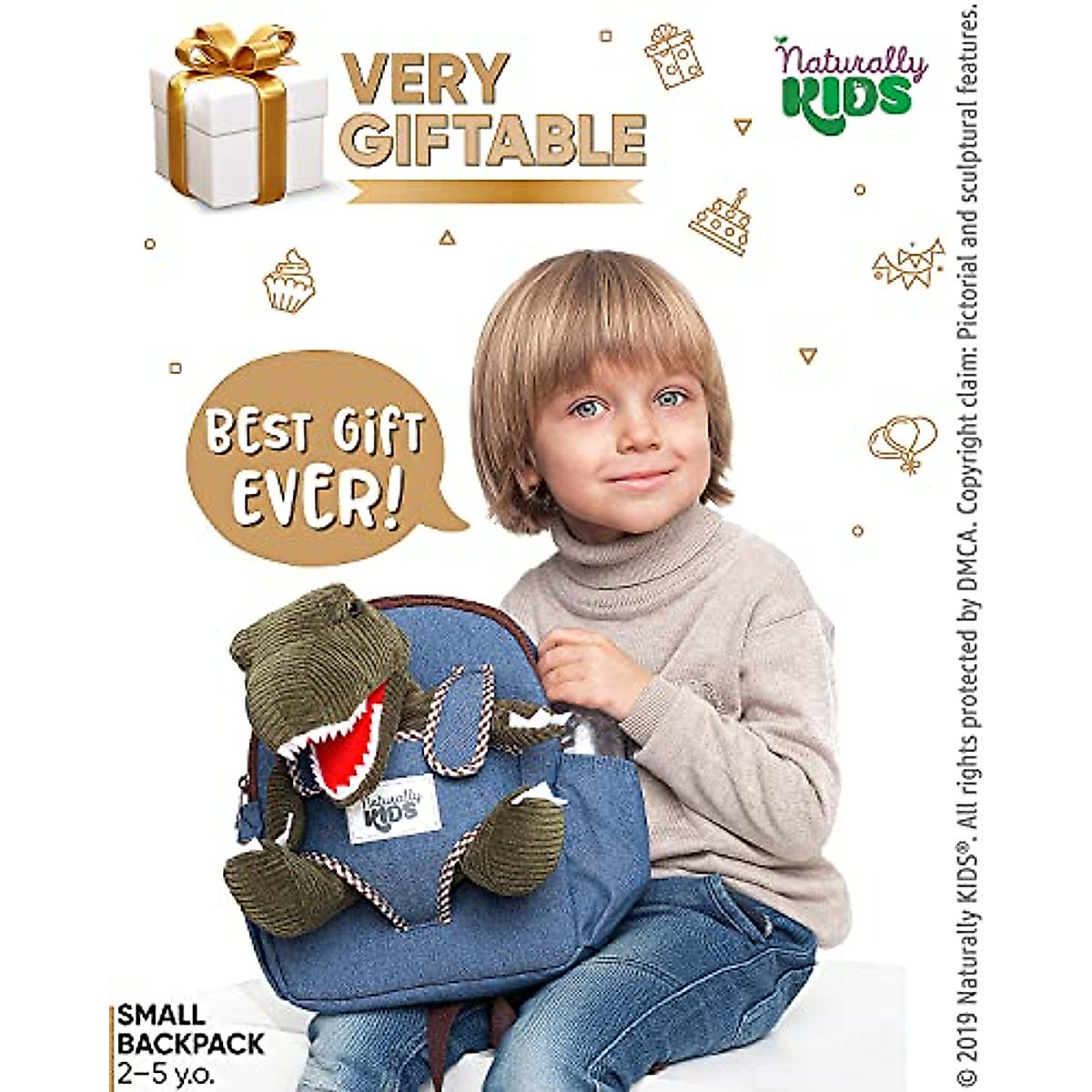 Naturally KIDS Small Dinosaur Backpacks