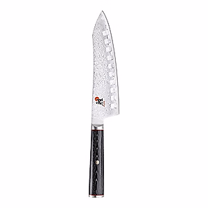 Miyabi Kaizen Hollow Edge Rocking Santoku Knife, 7-inch, Multi