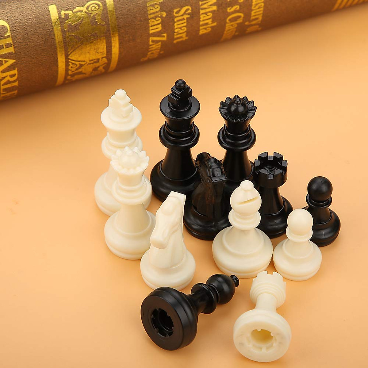 ViaGasaFamido Chess Pieces, Handmade Chess Pieces International Standard 32 Chess Pieces for Replace Miss Pieces