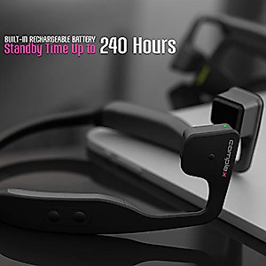 Bluetooth Bone Conduction Headphones - Open Ear Stereo Sport Running Headset w/ Revolutionary Bone Induction Technology for Smart Cycling and Sports, Wireless Bluetooth Audio,Black (PSWBT550.5)