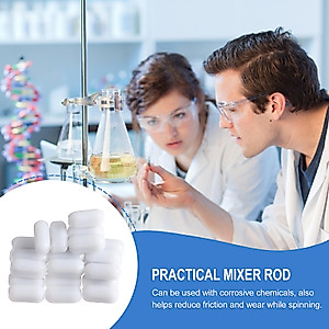 VILLCASE Magnetic Stir Bar Set, Stir Plate PTFE Stirrer Mixer Stir Bar, Stir Rod Magnetic, Laboratory Bar, Stir Plate Magnet Stick (25 Pieces,7mm/ 0.2 Inch)