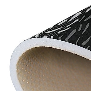 WOZO Black Moon Night Owl Area Rug Rugs Non-Slip Floor Mat Doormats Living Dining Room Bedroom Dorm 60 x 39 inches inches Home Decor