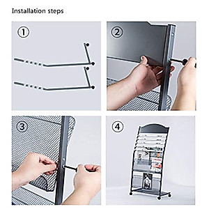Magazine Rack Five-Layer Aluminum Newspaper Rack Magazine Rack Magazine Rack Floor Newspaper Rack Best Gift (Color : Gray, Size : 63.5 * 36 * 133cm)