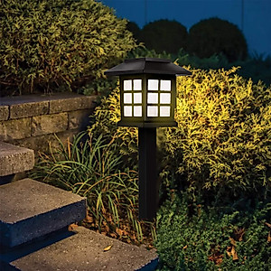 SuLethe 8 Pack Solar Pathway Garden Lights, Outdoor Waterproof Landscape Led Lighting Lamps for Patio, Path, Lawn, Walkway