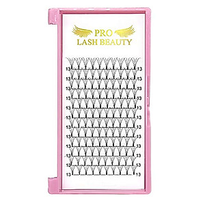 Premade Fans Eyelash Extensions 4D 6D 8D Short Stem Premade Volume Eyelash Extensions .07 .10 C D Curl Pre made Lash Fans 9 to 20 mm Volume Lash Extensions (4D-D-0.10,13mm)