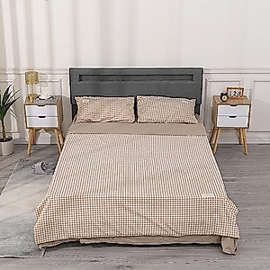 vipace Set of 2 Nightstand,Mid-Century End Side Table with 2 Drawer and Solid Wood Legs, Bedside Table for Bedrooms, Modern Storage Cabinet for Living Room Furniture (Natural)