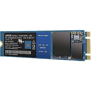 Western Digital 250GB WD Blue SN500 NVMe Internal SSD - Gen3 PCIe, M.2 2280, 3D NAND, Up to 1700 MB/s - WDS250G1B0C