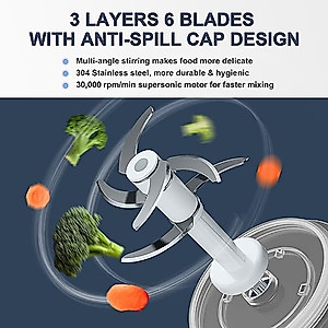 Veroline Baby Food Maker, 13-in-1 Baby Food Processor Set with 2 Glass Bowls (600ml+300ml), Baby Food Blender for Baby Puree, Fruit, Meat, Vegatable, Baby Food Storage Containers, Silicone Spoons, Silicone Spatula, Double Blades, Baby Essentials