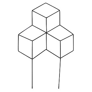 Metal Plant Trellis, Garden Trellis for Climbing Plants, Plant Metal Support Wire Decorative, Climbing Plants Vine Stem Support Wire Iron Holder Rack Black, for Flower Vegetables Rose Vine Pea Ivy