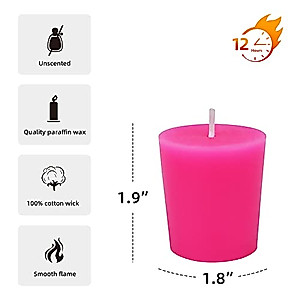 Zest Candle CVZ-007 12-Piece Votive Candles, Hot Pink