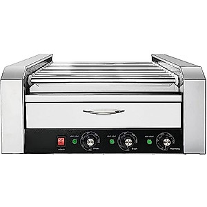 hotdog roller grill Commercial Hot Dog Roller Snack Equipment, Warming Cabinet Hot Dog Maker Sausage Maker, Stainless Steel For Making Hot Dog Sausages Bratwurst