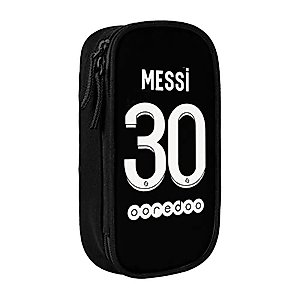 Lionel Paris PSG #30 Messi 2021 Big Capacity Pencil Pen Case for Office College School Large Storage High Capacity Bag Pouch Holder Box