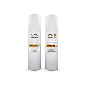2 Pack of 10 Micron 10" x 2.5" Inch Polypropylene Sediment Filters compatible with 10" Standard RO Reverse Osmosis and WH Whole House Systems