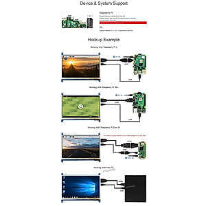 7 inch 800×480 Capacitive Touch Screen HDMI Interface Custom Raspbian LCD Monitor Mini PC Supports Raspberry Pi 4 3 2 1 Model B B+ A+ & BeagleBone Black & Banana Pi/Banana Pro @XYGStudy