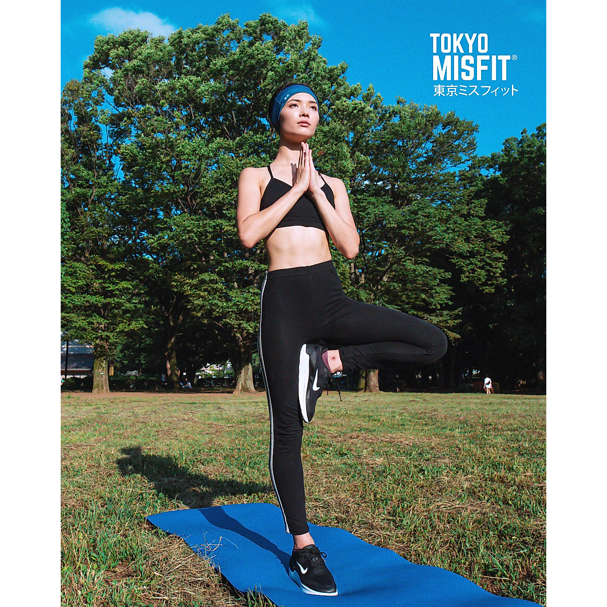 Tokyo Misfit - Japanese Headbands for Men & Women, Sweat Band, Workout, Yoga, Fashion, Running, Sports, Basketball, Bandana (Wave-Seigaiha)