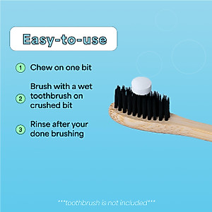 Sol Teeth Whitening Eco Friendly Toothpaste Tablets, Zero Waste Toothpaste Bits, Travel Friendly Reusable Glass Jar, Plastic Free, Vegan, Fluoride Free, Clean Fresh Breath, Mint Flavor Tabs, 60 Tablet