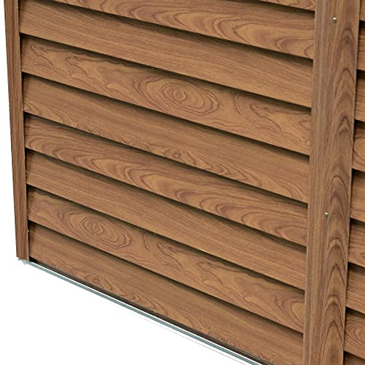 Outsunny 8' x 6' Metal Outdoor Storage Shed with Double Doors and Four Ventilation for Patio Furniture, Garden Tools, Backyard Lawn, Brown
