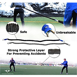 Vikingstrength - 360° Resistance Running Training Bungee Band (Waist) for Speed, Fitness Agility, Speed Strength – Gym Equipment for Football, Basketball, Solo or partner + V-Strength Workout App