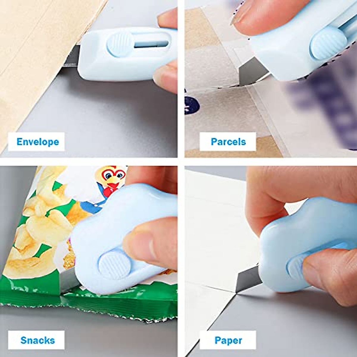 Yiser Cloud Shape Utility Knife Retractable Portable Mini Knife For Wrapping Envelopes Letter Box Cutter With Keychain Holes 2 Pack Kitchen Magnetic Knife Strip (As shown, One Size)