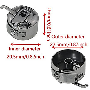 Sewing Machine Bobbin Case ZCZQC 4pcs Silver Industrial Household Sewing Machine Bobbin Case for Sewing Machine Babylock, Bernina, Brother, Elna, Janome, Kenmore, Singer, etc.