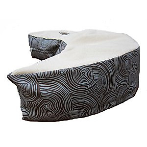 The Nesting Pillow- Organic Nursing Pillow with Washable Slipcover (Blue Truffles)