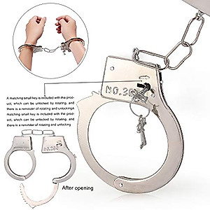 Beelittle Police Officer Role Play Kit Police Hat Handcuffs Walkie Talkies Policeman Badge Sunglasses Police Costume Accessories for Cop Swat FBI Halloween Party Dress up (C)