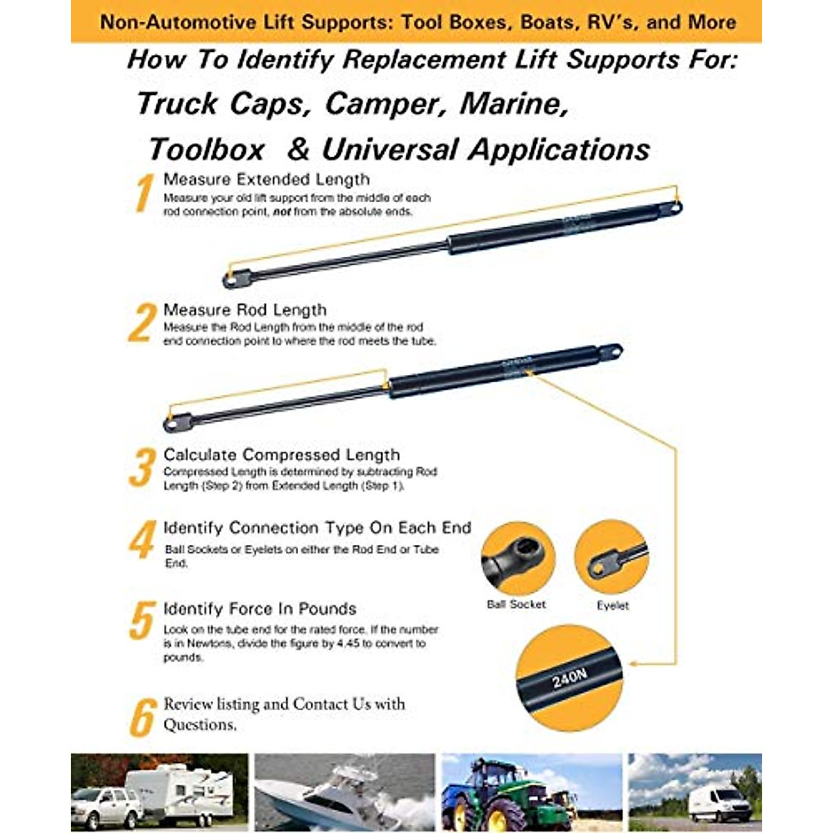 2Pcs Rear Back liftgate tailgate Hatch trunk Struts Lift Supports Compatible With 2004-2008 PACIFICA (Note: Sport Utility 4-Door) Shock Gas Spring Prop Rod