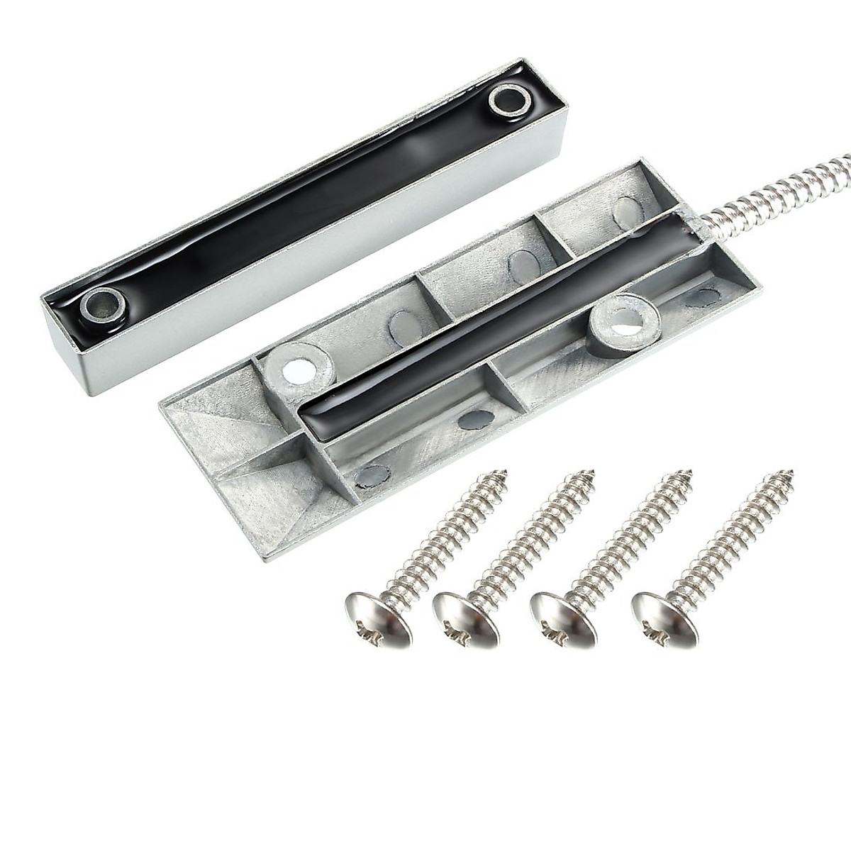 uxcell Rolling Door Contact Magnetic Reed Switch Alarm with 2 Wires for N.C. Applications OH-55