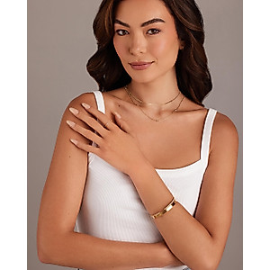 PAVOI 18K White Gold Plated Open Eternity Ring | Cubic Zirconia Stacking Bands for Women | Dainty Stackable Rings for Women | Size 9