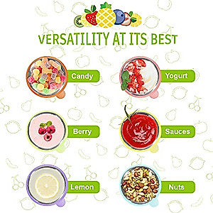 Salad Dressing Container To Go, Small Reusable Condiment Cups Containers with Leakproof Silicone Lids, Stainless Steel Kids Dipping Sauce Cups Food Storage for Lunch Box, Travel, 6 Pack - 1.6oz & 2oz