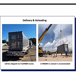 SalQam Container Homes 20ft and 40ft Portable Prefabricated Tiny Home, Mobile Expandable Prefab House for Garden,Warehouse,Storage,Vacation Houses,Office Spaces with Restroom Easy Assemble.