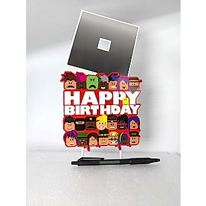 Blox Gamer Birthday Cake Topper Party Decor