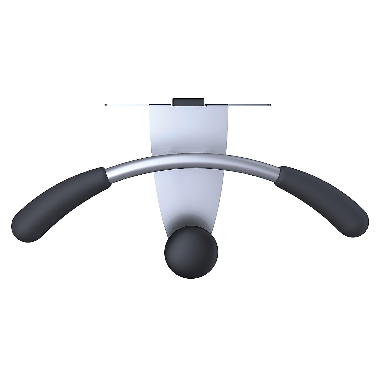 Alba - Partition and Over-the-Door Hook Hanger - Heavy-Duty Organizer for Coat, Towel, Bag, Robe - Metallic Gray and Black - PMMOUSPART